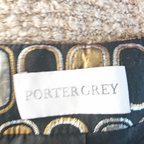 Porter Grey | Skirts | Porter Grey Silver Gold Metallic Skirt Size 2 ...